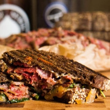 Pastrami and Bleu Cheese Panini