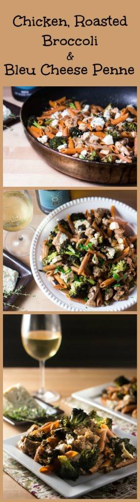 Chicken, Roasted Broccoli, and Bleu Cheese Penne • Beyond Mere Sustenance