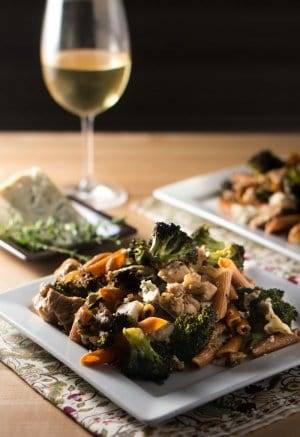 Chicken Broccoli and Bleu Cheese Pasta • Beyond Mere Sustenance
