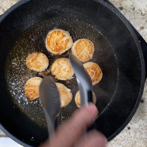 Mexican Scallops with Chorizo and Beer • Beyond Mere Sustenance