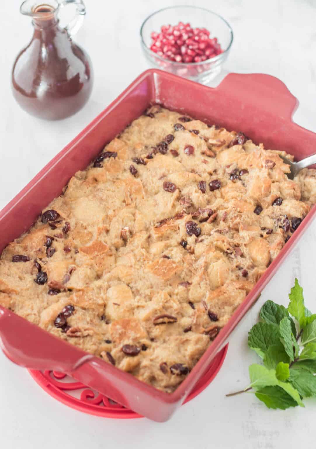 Bread Pudding with Boozy Mexican Chocolate Sauce • Beyond Mere Sustenance