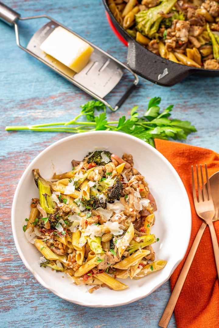 Chicken Broccoli and Bleu Cheese Pasta • Beyond Mere Sustenance