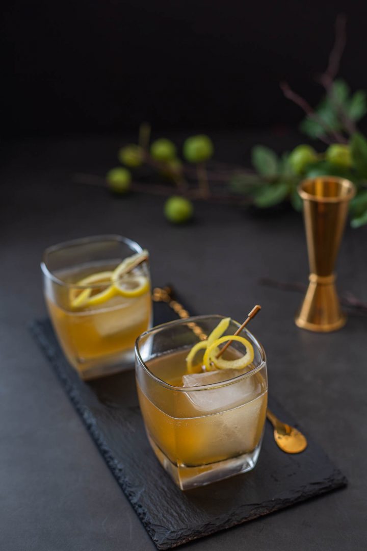 Ginger Lemon Kombucha Cocktail with Bourbon • Beyond Mere Sustenance
